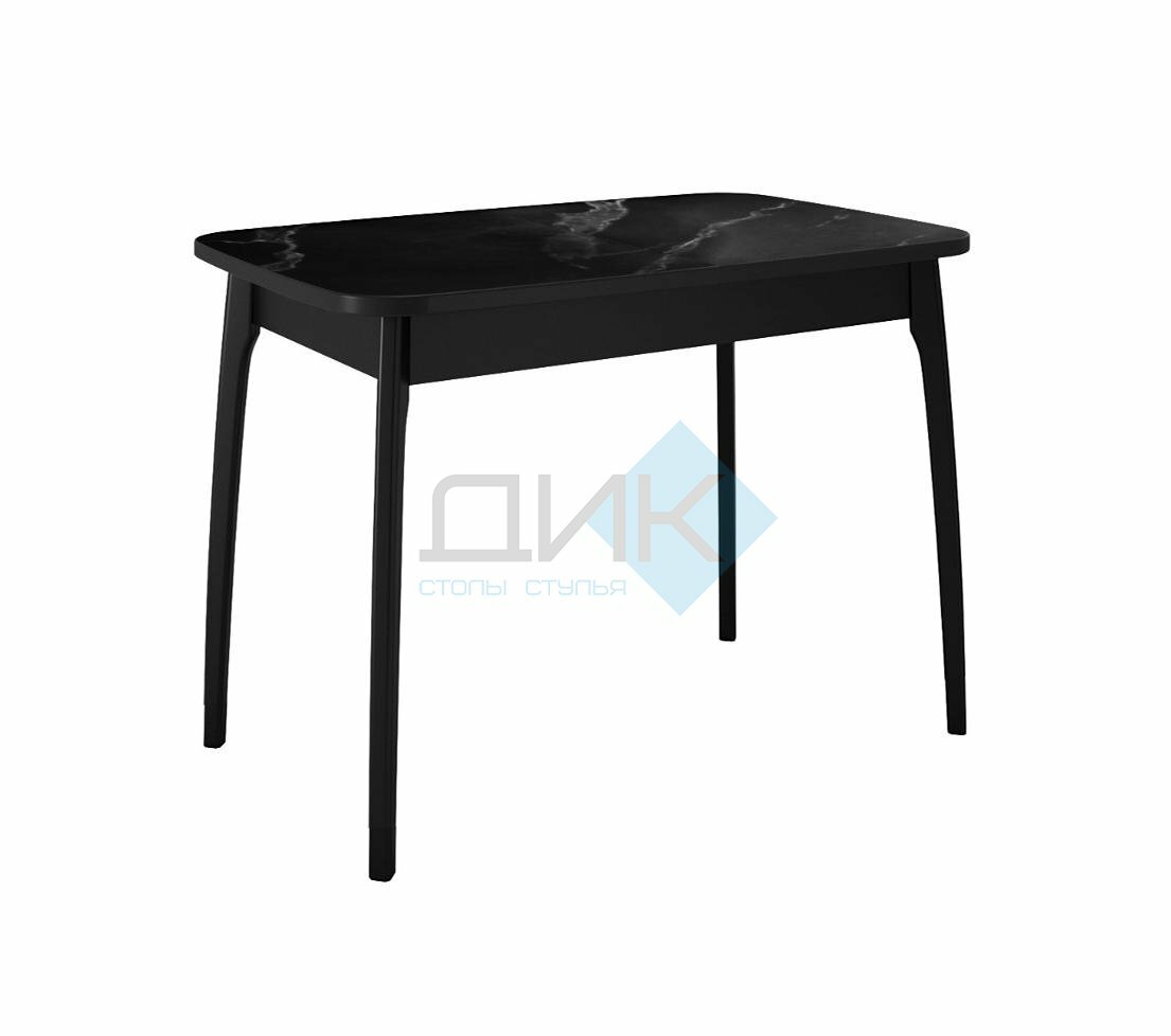 Стол DikLine MK40 Керамика Черный мрамор/подстолье черное/опоры черные