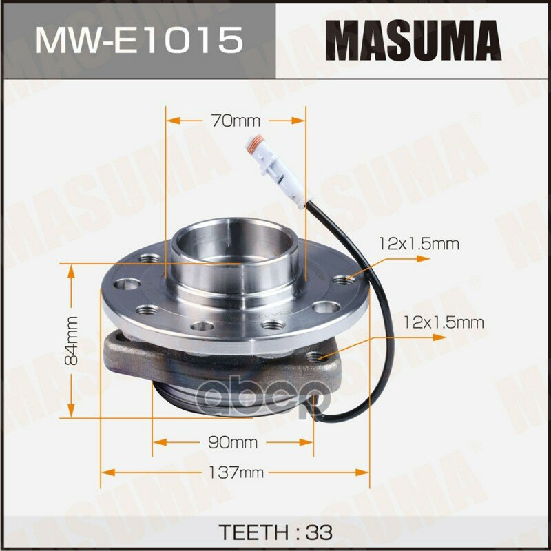 Ступичный узел передн ASTRA-H 04- (with ABS) Masuma арт. MW-E1015