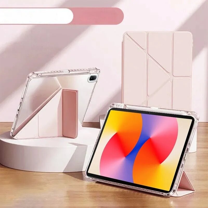 Для Huawei MatePad SE 11 2024, чехол для 11-дюймовой трипластинной складной подставки с автоматическим покрытием для AGS6-W00/AGS6-W09 с автопробуждения корпуса планшета