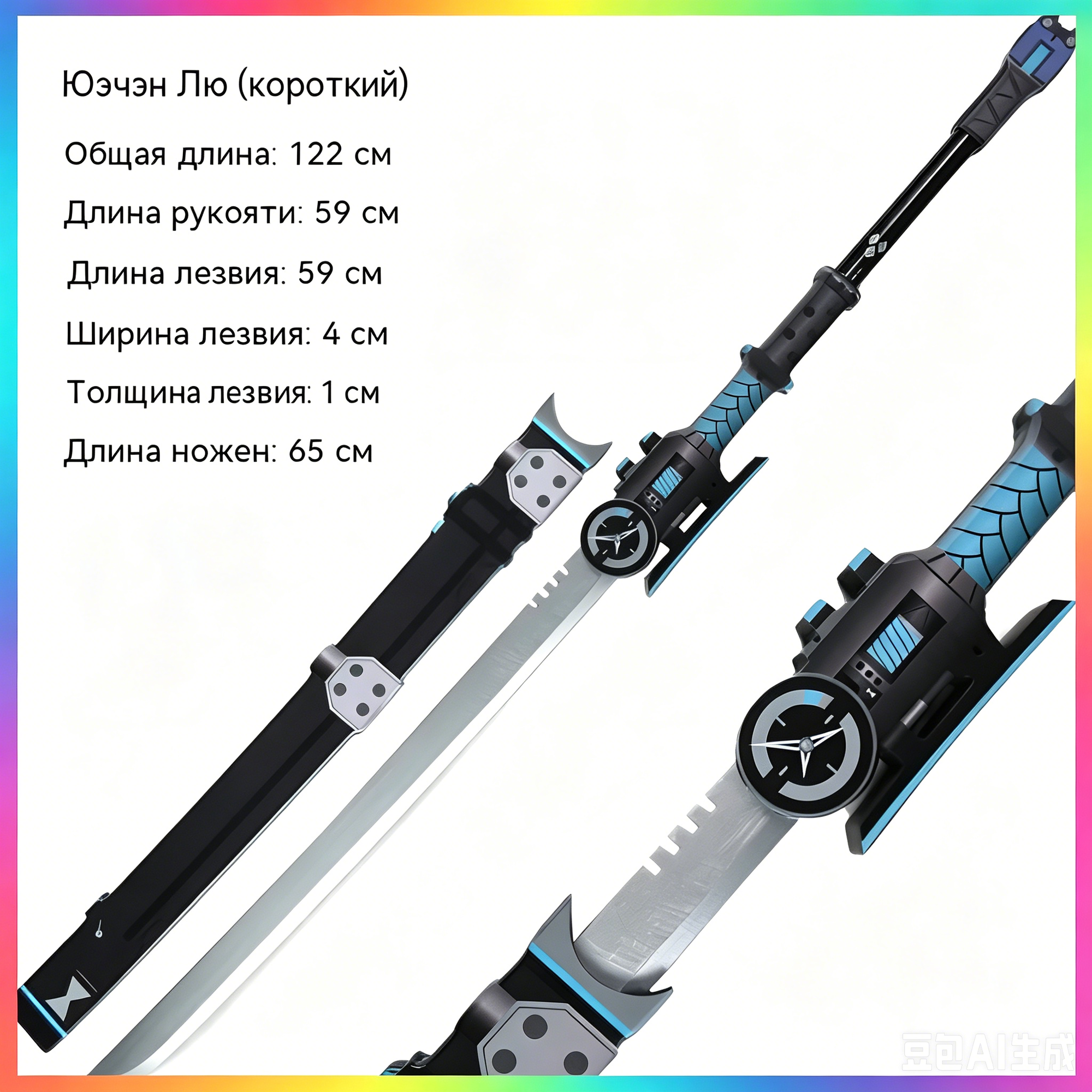 Нагината Янаги Цукисиро Yanagi из игры Zenless Zone Zero ZZZ, длина 122 см дерево