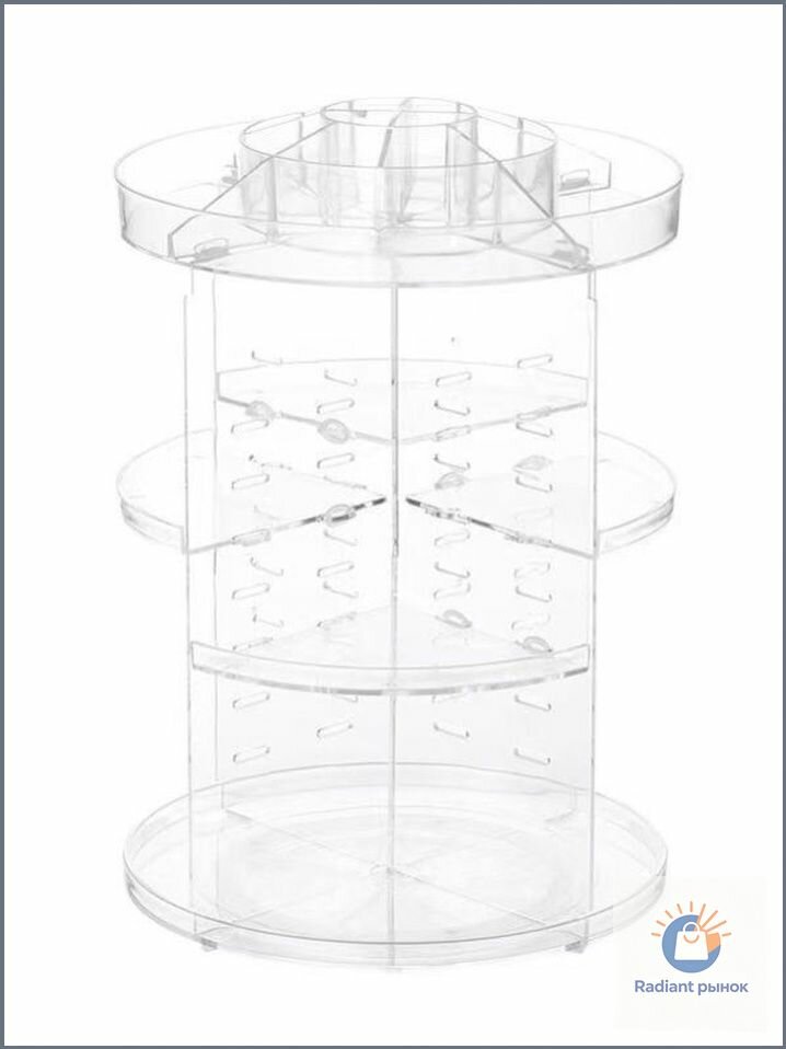 Кофр для хранения вещей "Rotating-Makeup-Organizer-Group", 21 см х 21 см х 28.5 см , 1 шт