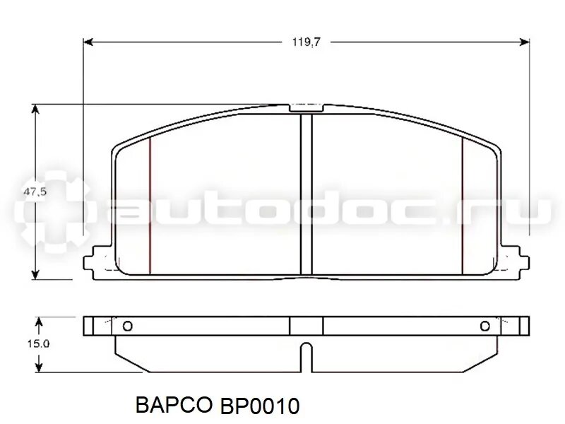 Колодки тормозные дисковые BP0078 задние, комплект