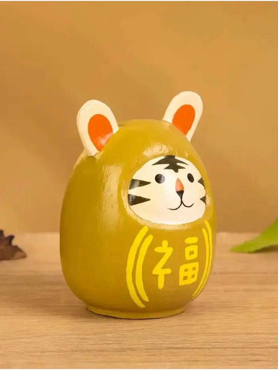 Декоративная деревянная фигурка Тигрёнок для интерьера