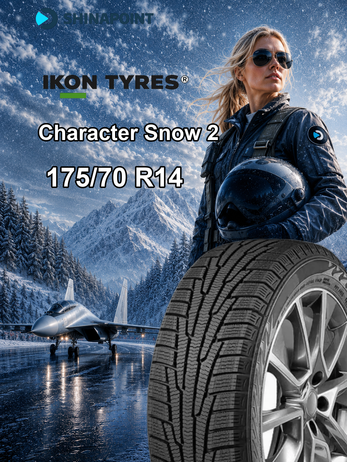 Шины зимние R14 175 70 88 R автомобильная зимняя резина IKON TYRES модель Character Snow 2