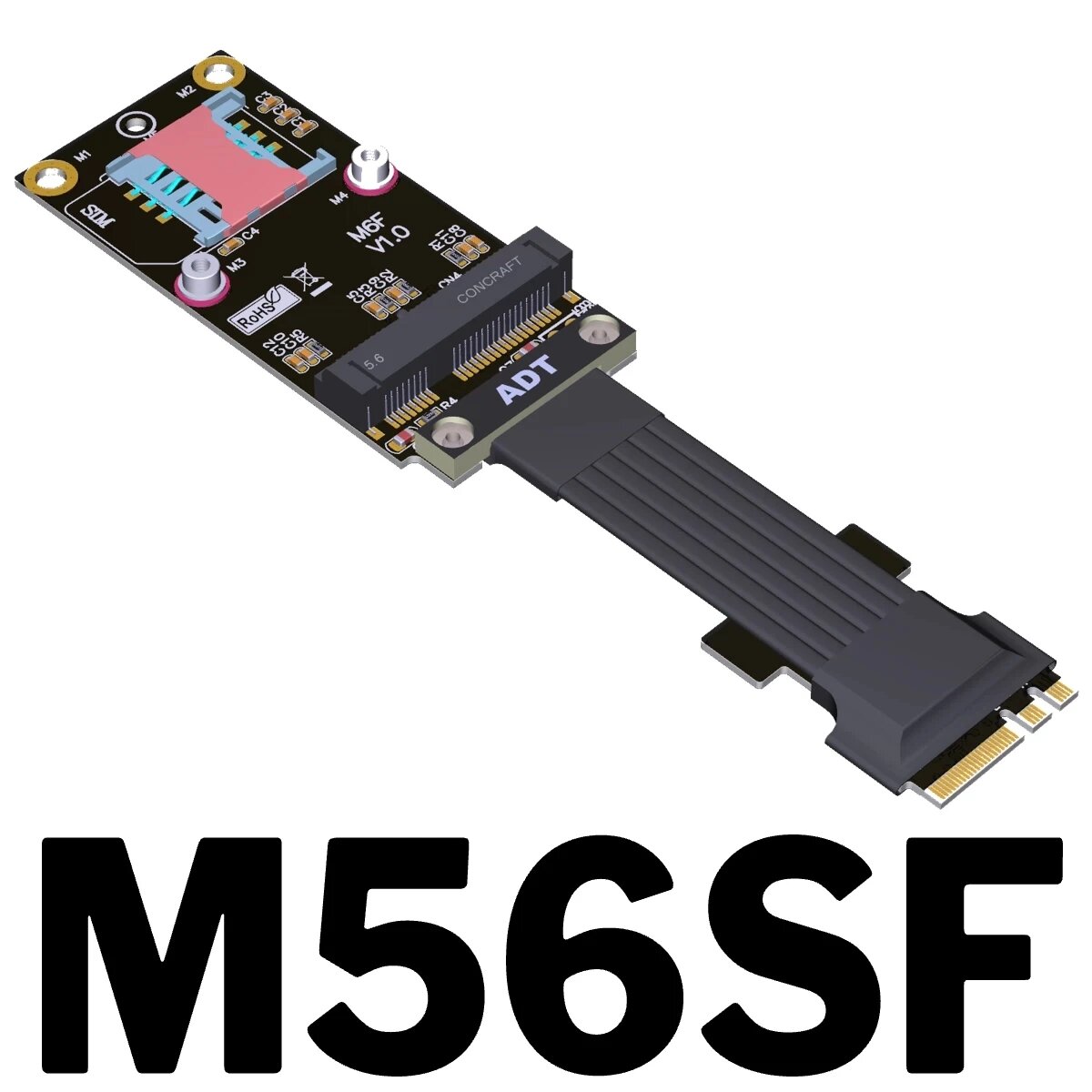 SPEEDIER Райзер PCI-E M.2 0.25m, M56SF 4.0