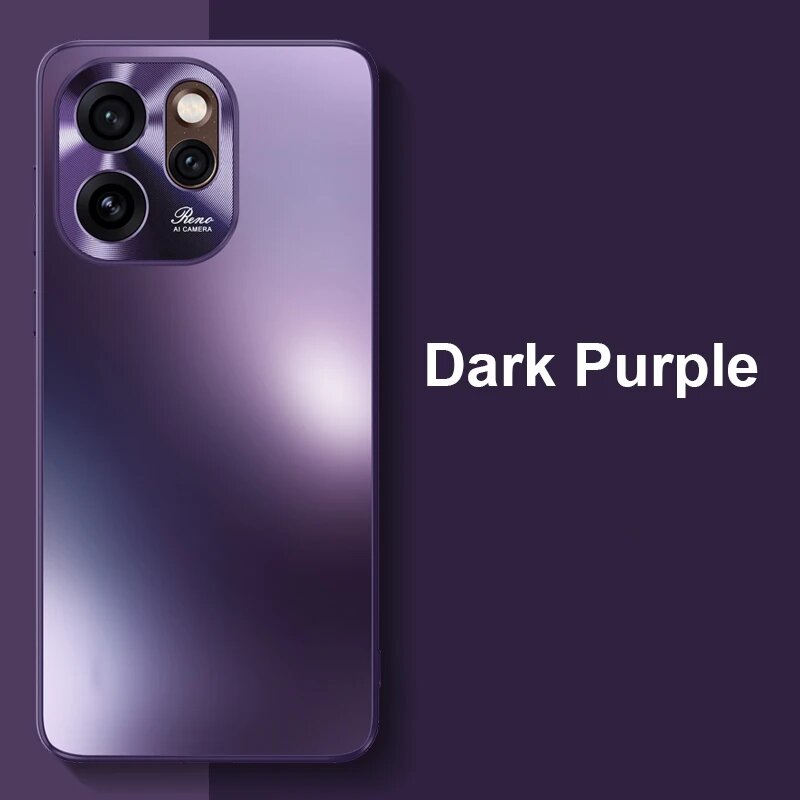 Чехол для Oppo Reno 15 15C 14 13 Pro Max, матовый, с Фиолетовый, Dark Purple, Reno15 6.59 Inch