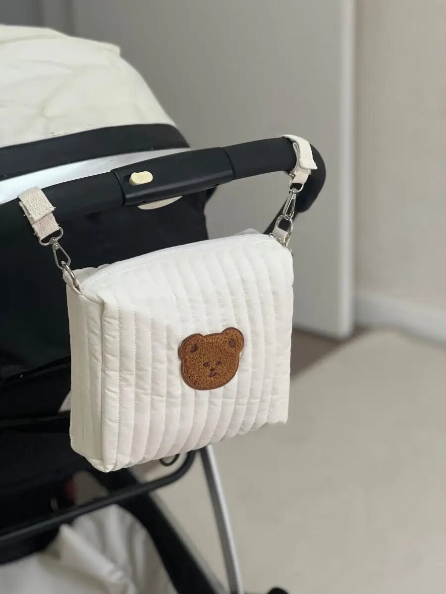 Сумка для коляски детская хлопковая Белый, Patch Bear
