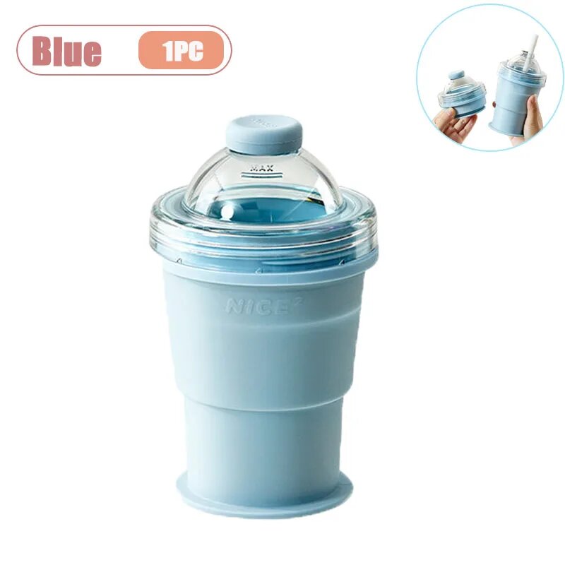 Портативная силиконовая форма для льда с трубочкой Blue-1PC