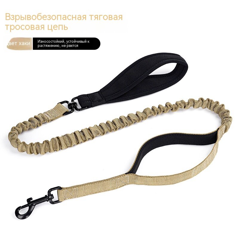 Прочный нейлоновый поводок для крупных собак бежевый 2.5см 120-160см