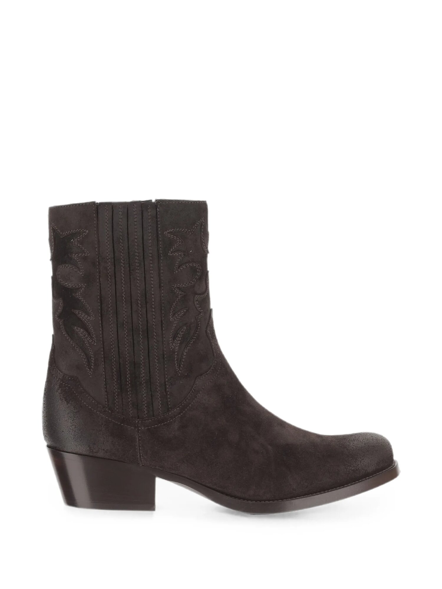 Ботинки Decorative-stitching suede ankle boots