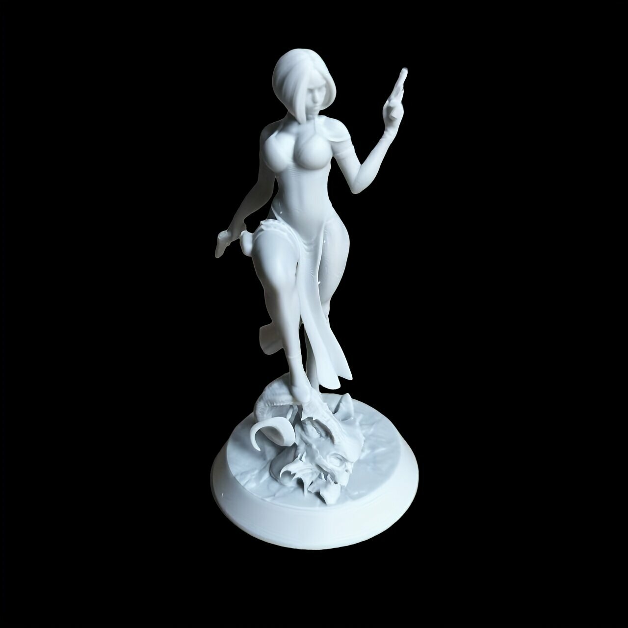 Нераскрашенная 3D-печать фигурка высокой точности, 75 мм, для хобби, коллекционирования и ролевых игр, серый цвет, АБС