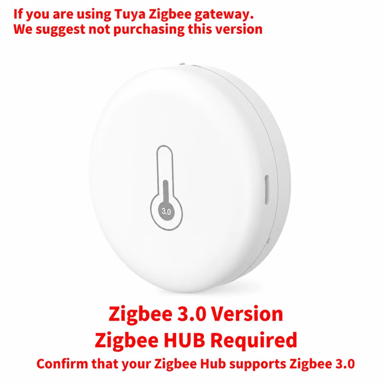 Датчик температуры и влажности Zigbee Tuya для использования внутри помещений, совместимый с Tuya Smart Life, Google Home Ass.