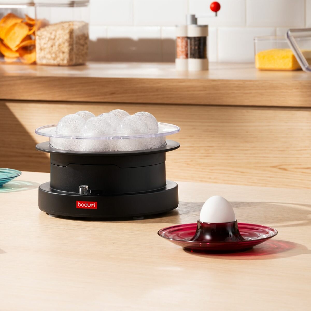 Электрическая яйцеварка Bodum ETTORE, размер 20х13 см, цвет черный - 12404-01EURO