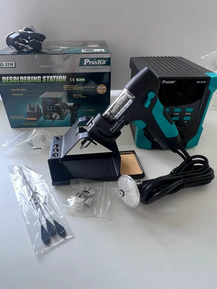 Удаление олова Pro'sKit 150 Вт Инструменты для удаления олова Вакуумный вакуумный насос для отпайки