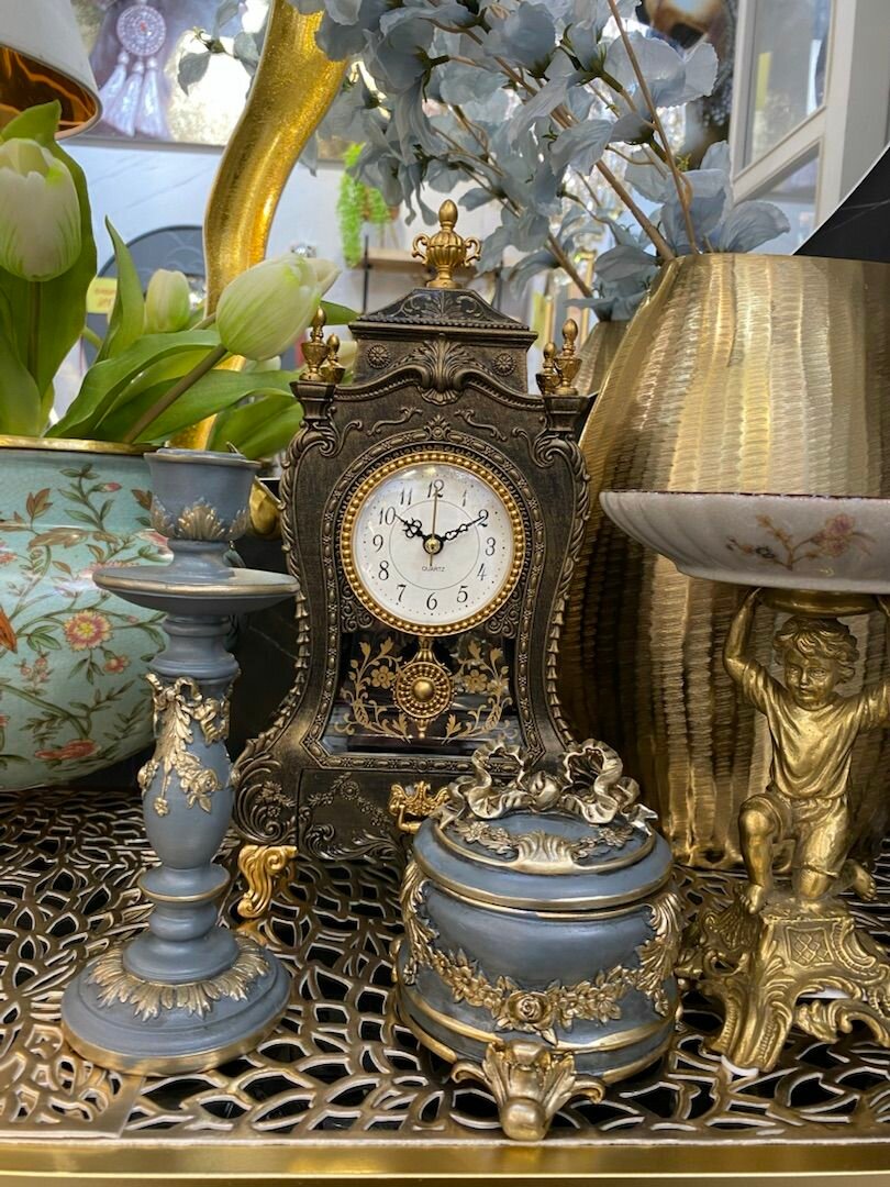 Часы настольные Casaentera CE02-796474 коричневый/золото 170х90х330h