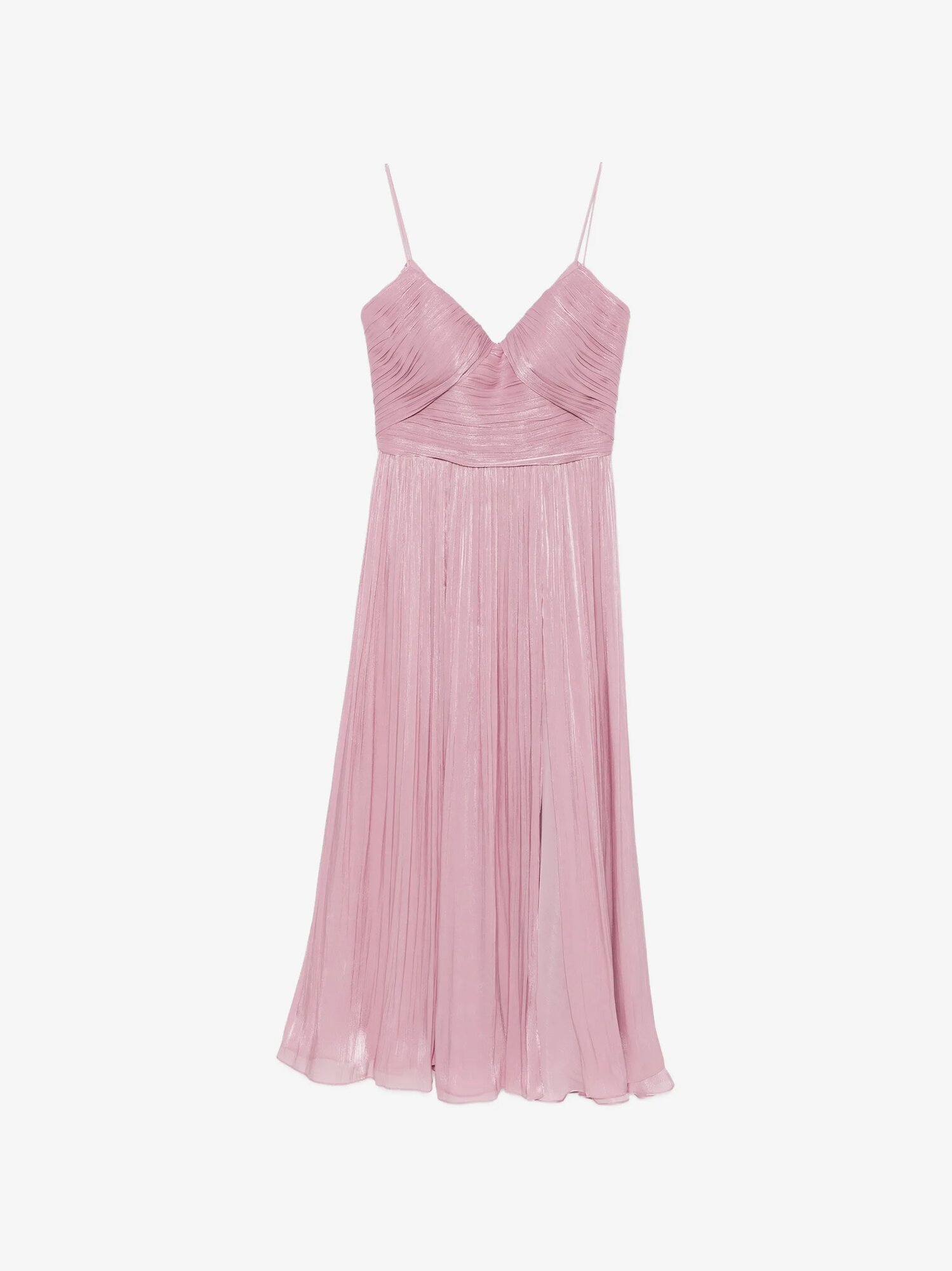 Платье Costarellos Pleated sweetheart-neck maxi dress