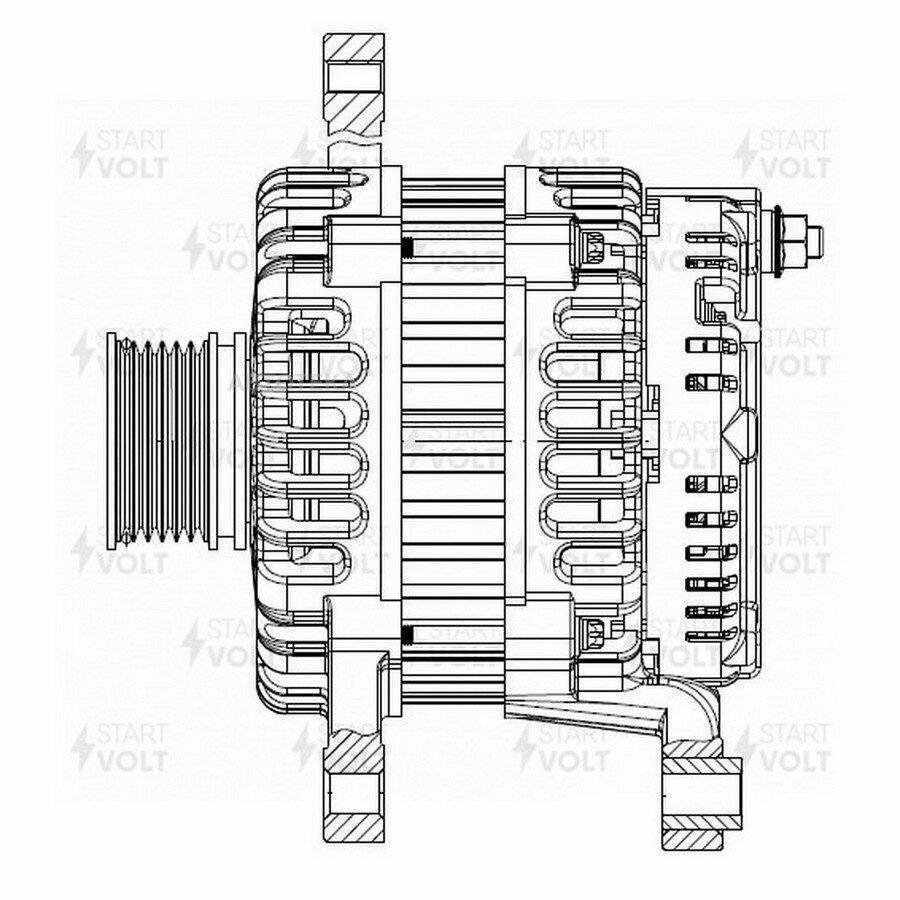 Генератор ГАЗель Бизнес с дв. УМЗ-4216/EVOTECH 2.7I (тип PRESTOLITE) 115A STARTVOLT LG0303