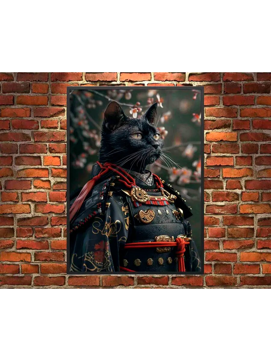 Бомбейский кот-самурай 4, Плакат 30x42см