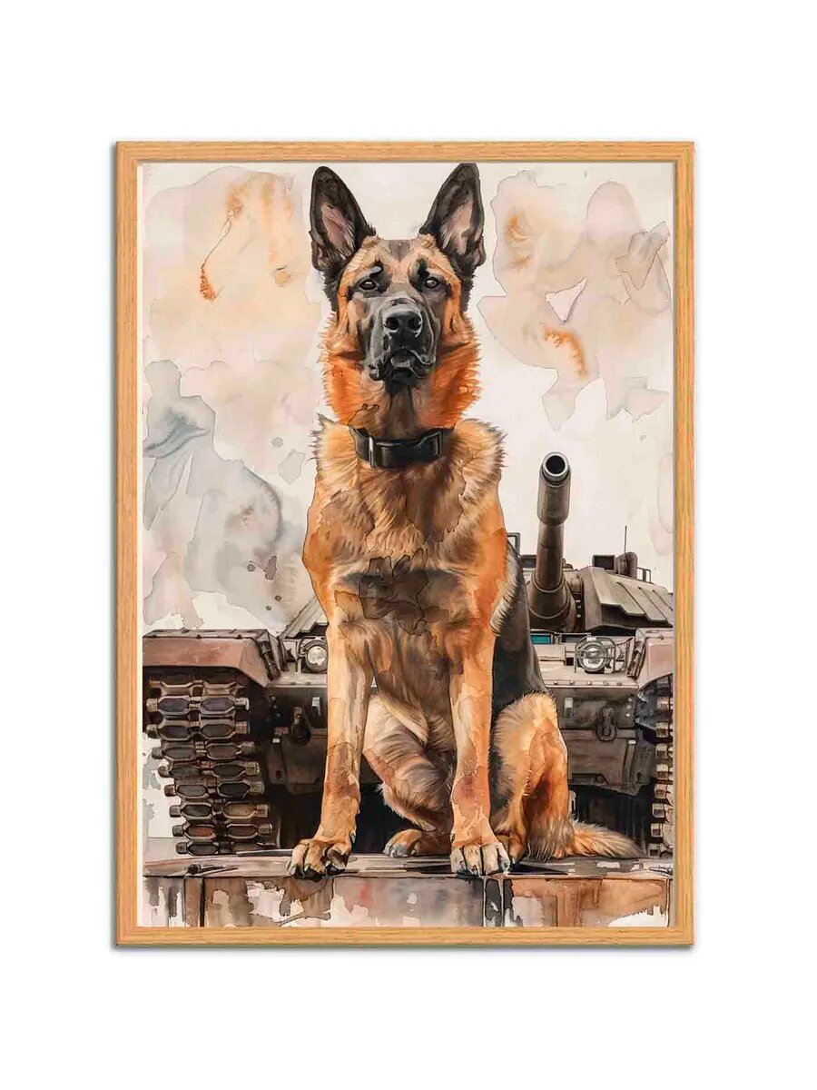 Бельгийский пес Малинуа Солдат 1, Плакат 30x42см