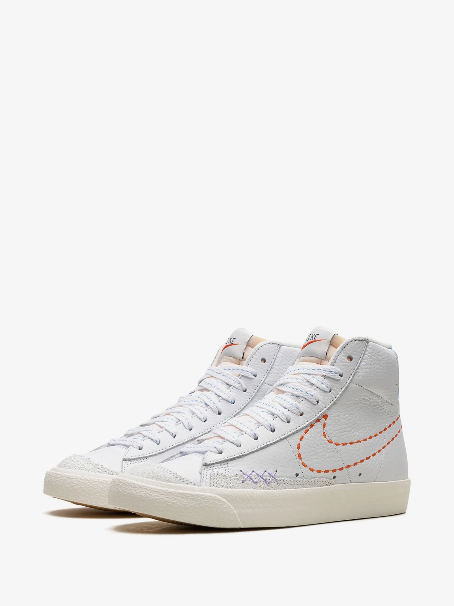 Кроссовки NIKE Blazer Mid '77 'Nike 101', размер 6 US, бежевый/белый — фото 1