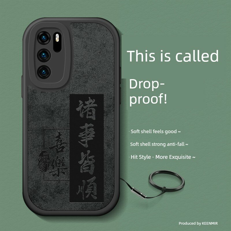 Чехол из матового мягкого силикона для Huawei P40 Pro, черный с кольцом для стабильности