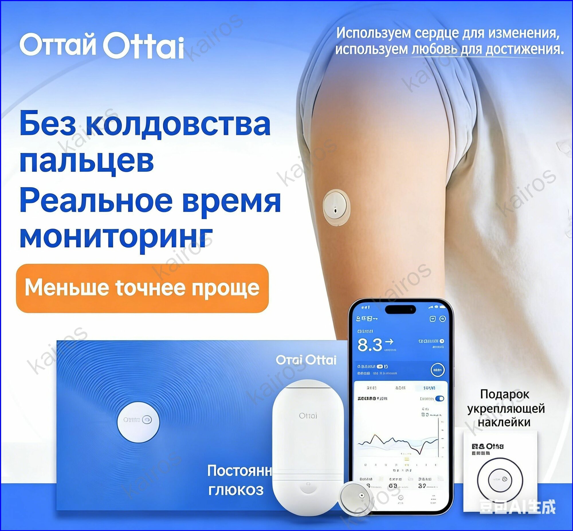 Качественный сенсор для непрерывного мониторинга концентрации сахара непрерывный мониторинг глюкозы датчик сахара сенсор глюкозы