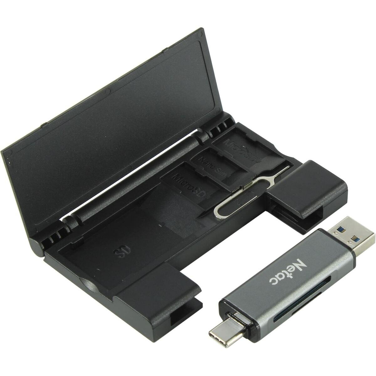 Netac WK24BKCN USB3.2/USB-C SD/microSD Card Reader/Writer