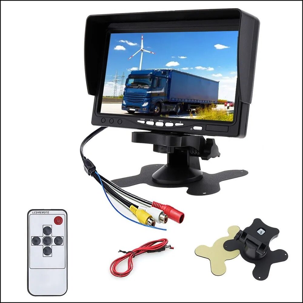 12 В-24 В 7 дюймов TFT LCD цветной HD монитор для автомобиля грузовик CCTV камера заднего вида