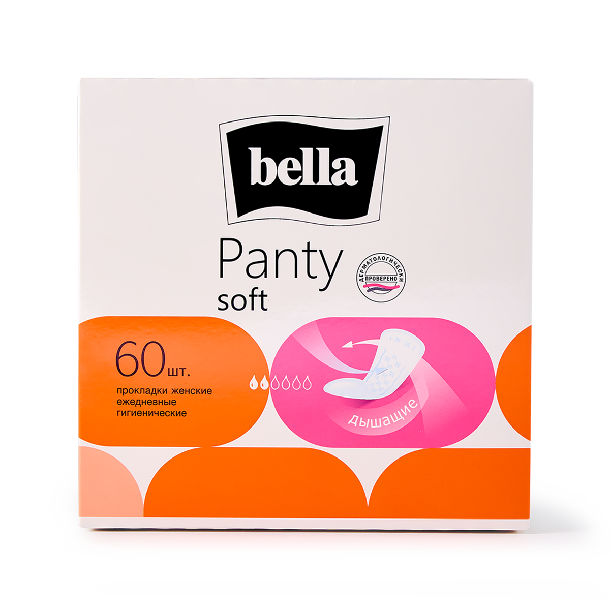 Ежедневные прокладки Bella Panty Soft, ароматизированные, белые, 60 шт
