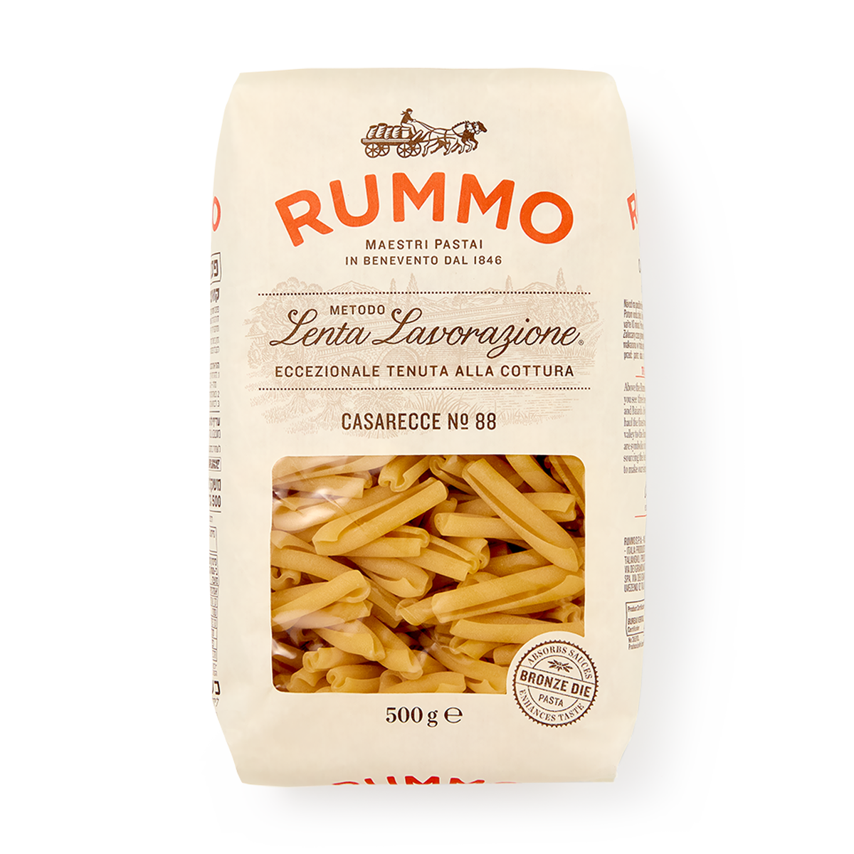Паста Rummo Казаречче № 88, из твердых сортов пшеницы, без добавок, 500 г