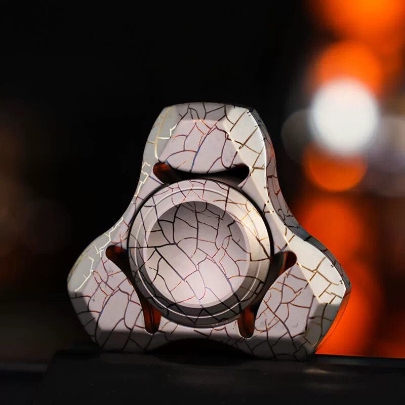 Linghu Series 1 Fidget Spinner Титановый сплав Стеклянный узор Включает инструмент для разборки Запасные подшипники