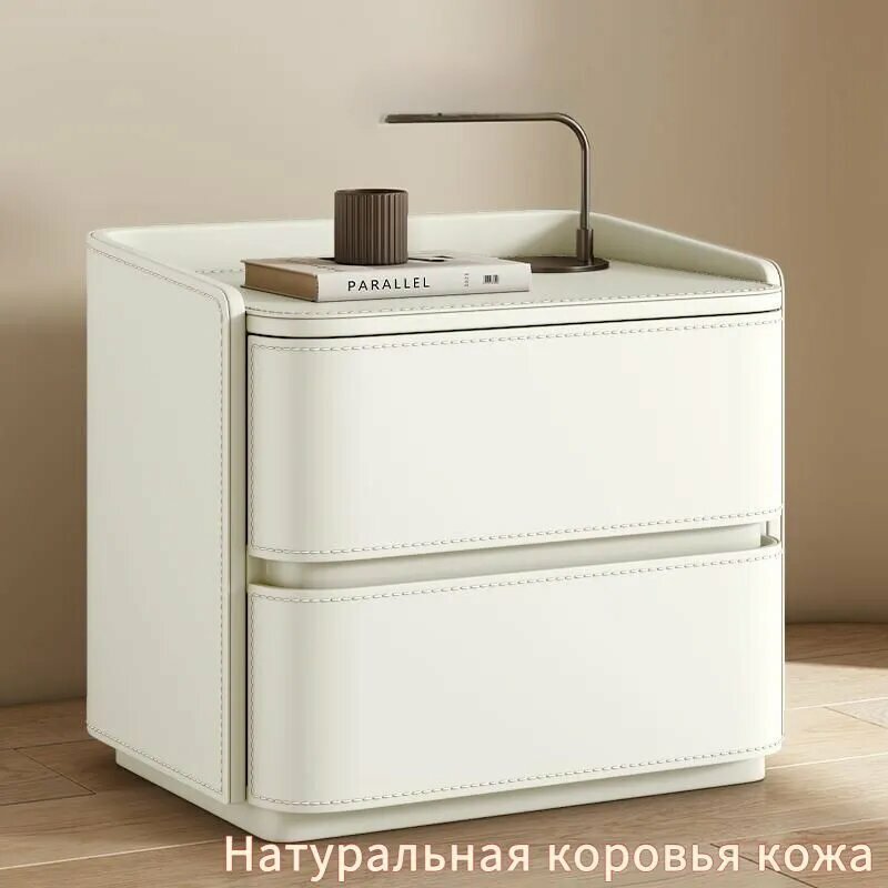Тумба прикроватная "Премиум Сосна", массив дерева, цвет седельная кожа