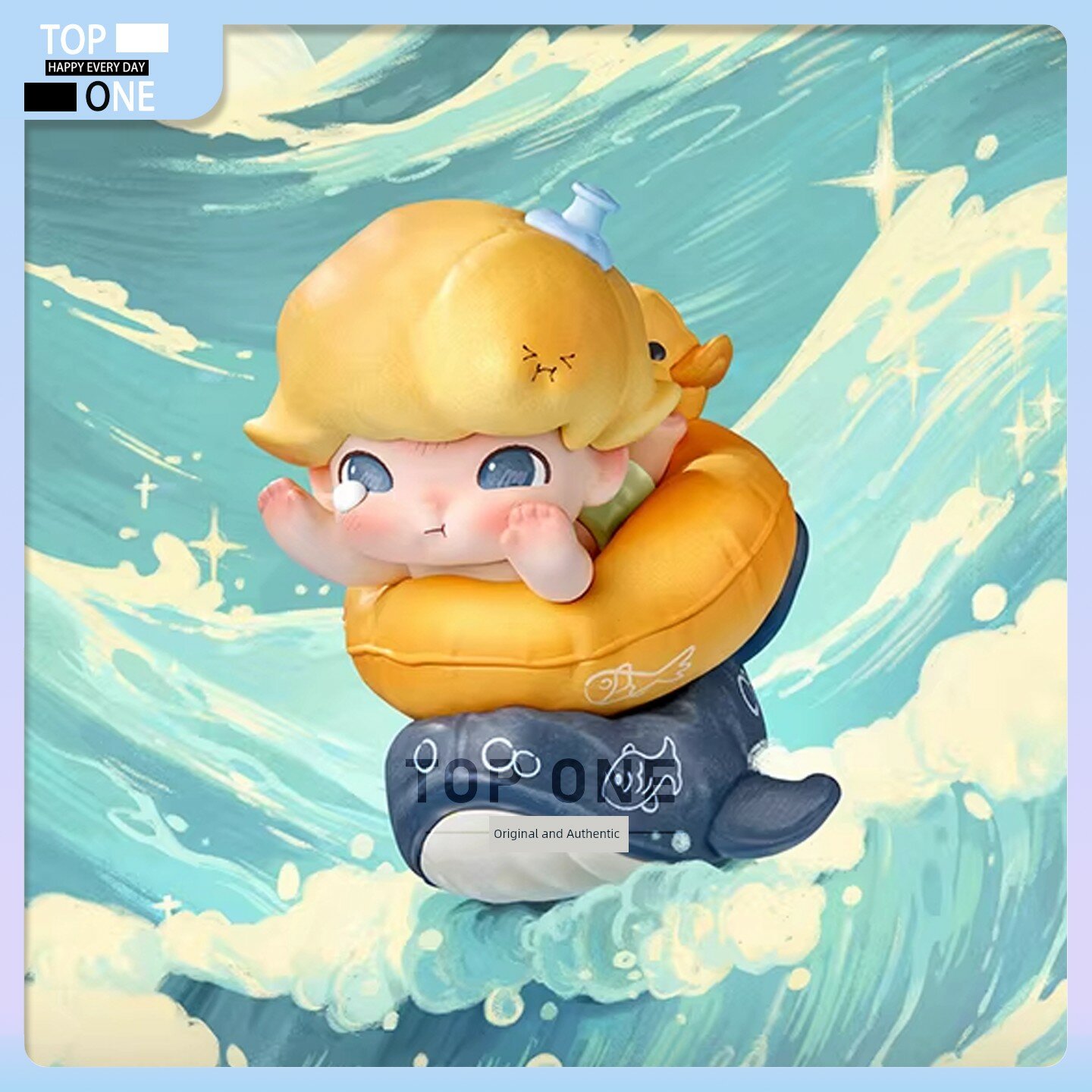 Фигурка POP MART DIMOO Timeless Moments Серия Фигурка Подарок Кукла Кот Коллекционная Игрушка Учимся плавать