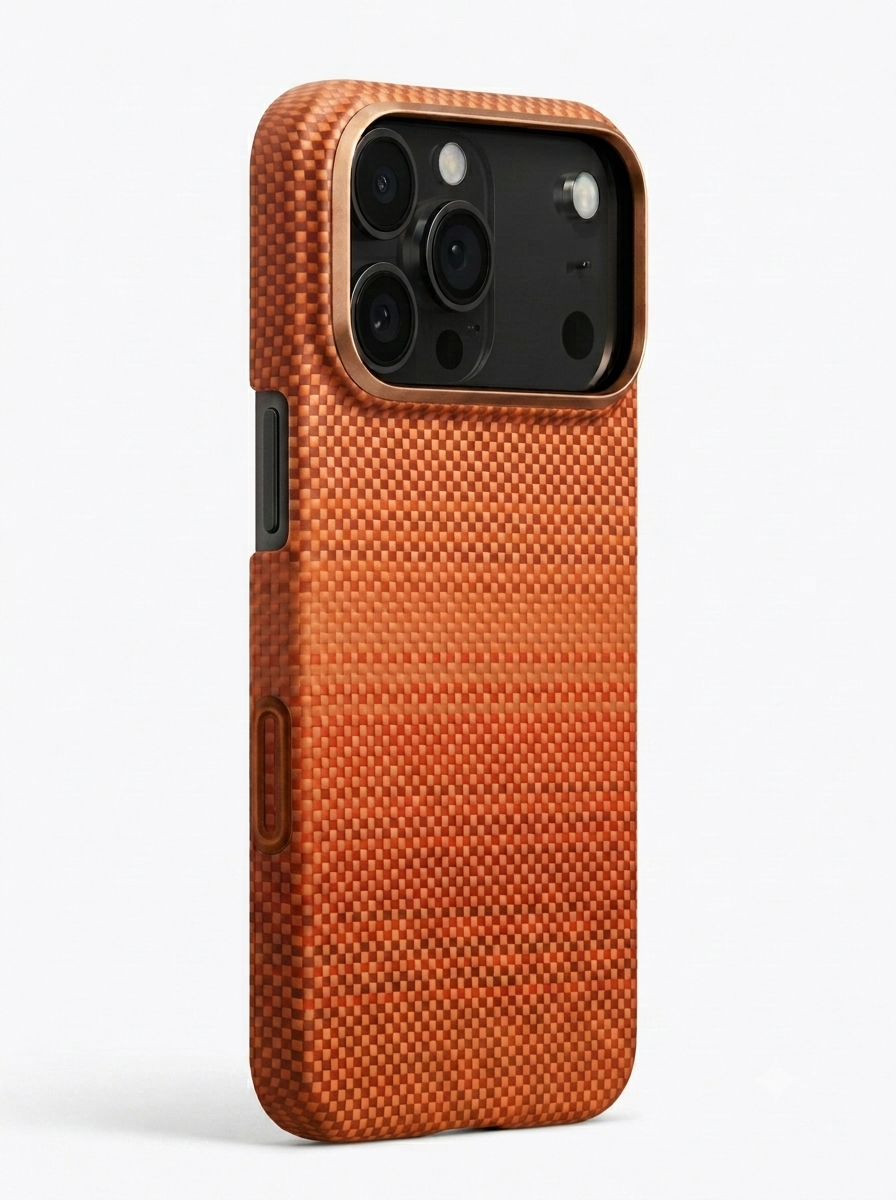 Чехол на iPhone 17 Pro Max Uecoo с магнитом MagSafe кевларовая текстура беспроводная зарядка противоудар