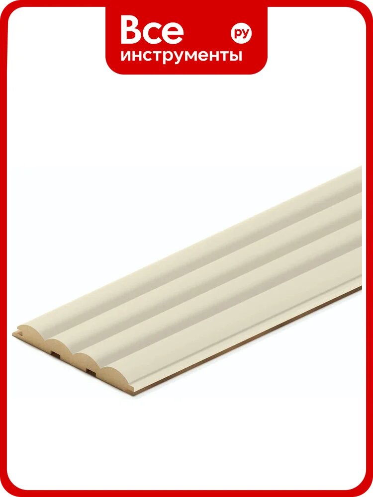 Реечная панель STELLA Wave de luxe МДФ, palomino, 2700x119x16 мм, в упаковке 4 шт. ЦБ-00013076