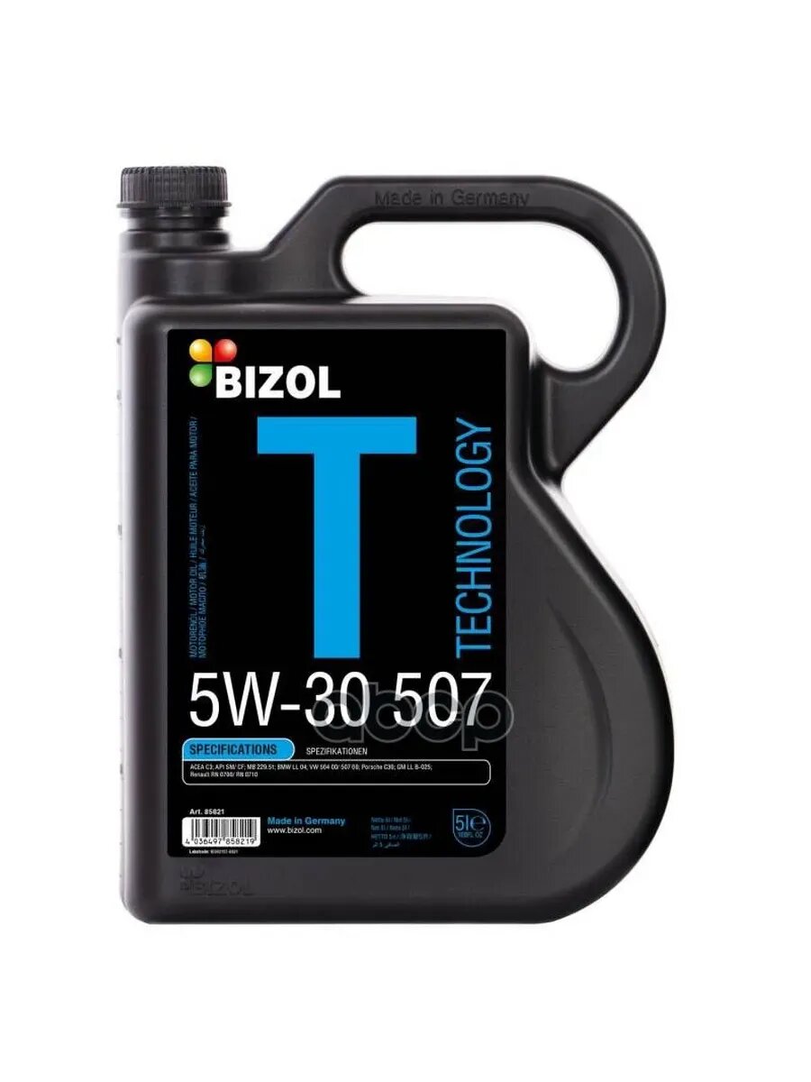 BIZOL 5W30 Bizol 5Л Нс-Синтетика Technology 507 Vag Acea C3