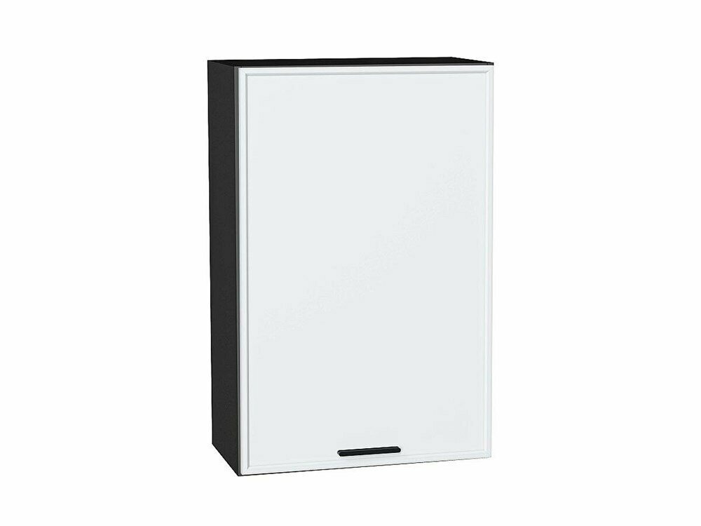 VVT Шкаф верхний с 1-ой дверцей Фрейм Graphite, White Silk, 920, 600 В*Ш*Г 920*600*324, фасад МДФ White Silk, корпус Graphite White Silk