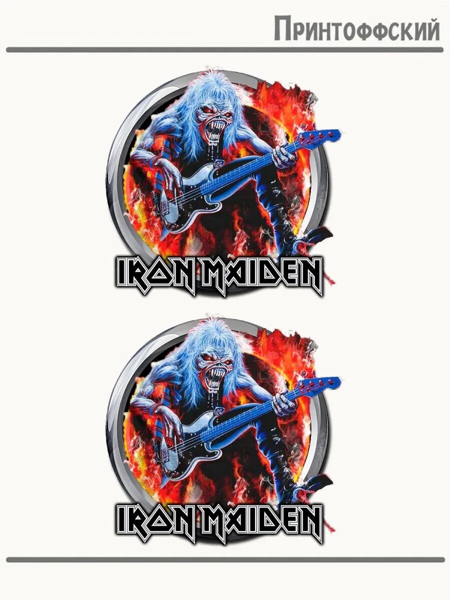2-е (Две) Термонаклейки Rock Iron Maiden Ирон Майден