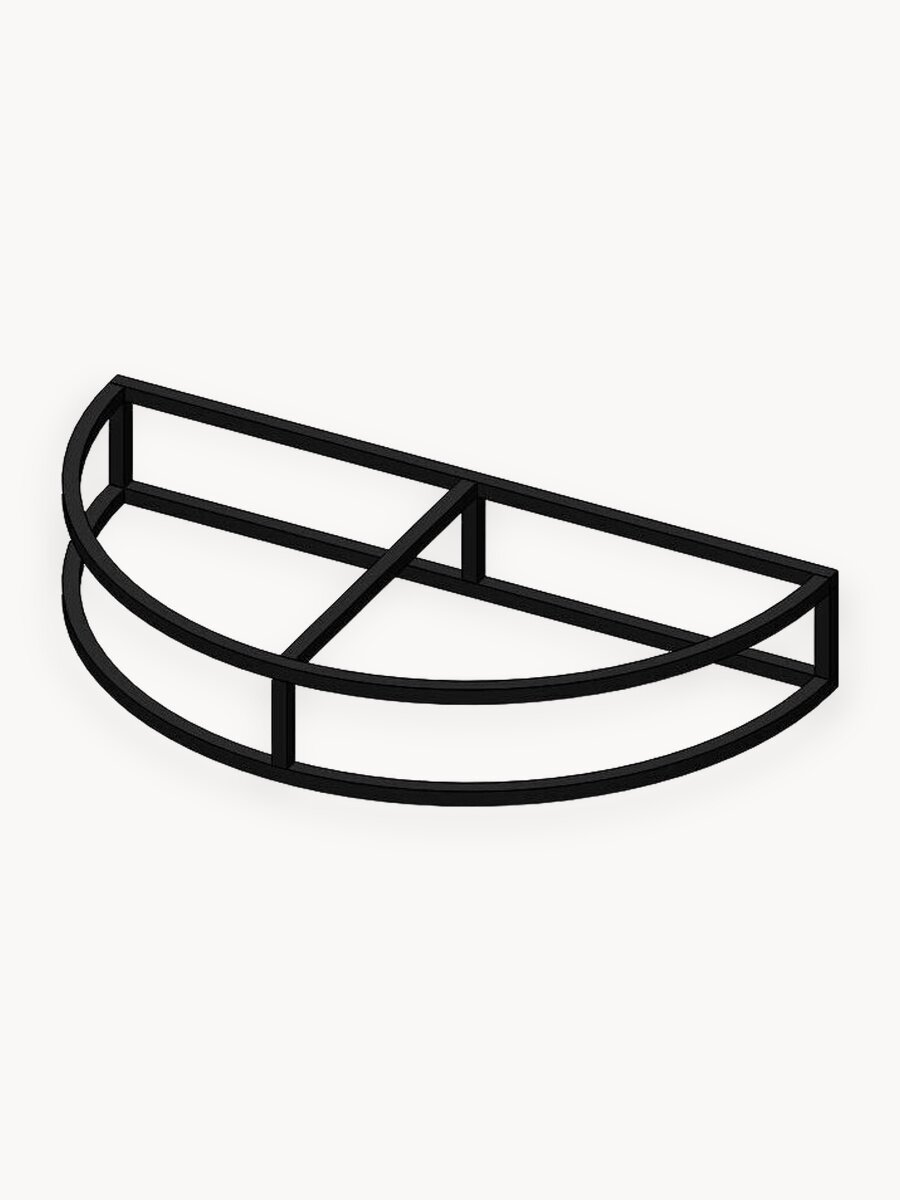 Крыльцо - площадка к дому Полукруглая 1 ступень каркас