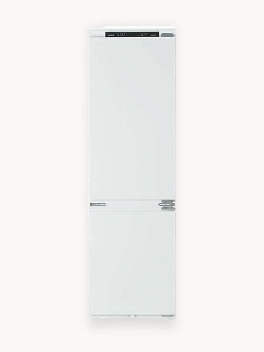 Двухкамерный встраиваемый холодильник Gorenje NRKI4182P1, A++, 240 л, цифровой дисплей, автомат. размораживание, белый