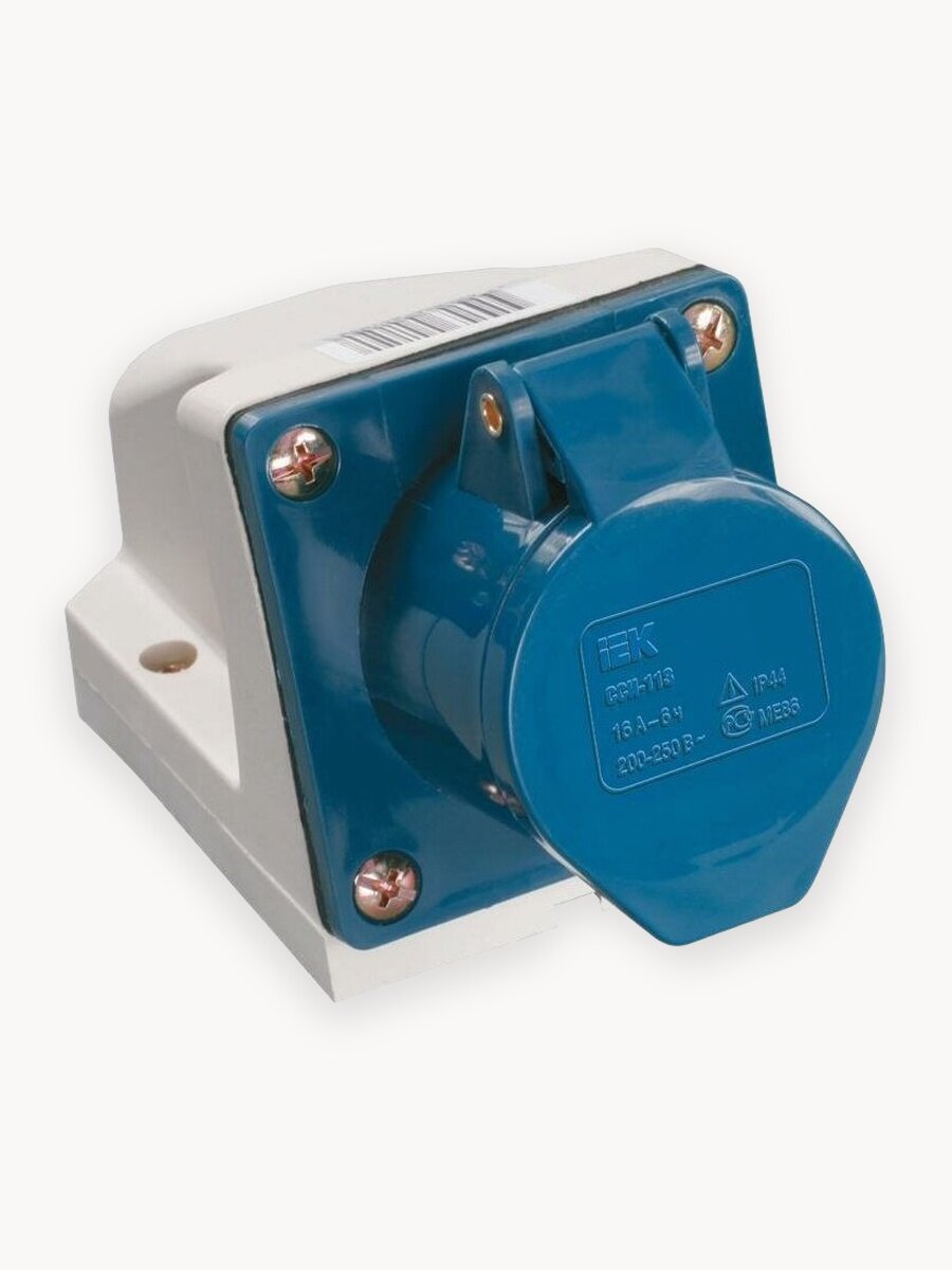 Розетка силовая стационарная IEK 2Р+РЕ 32А 250В пластиковая IP44