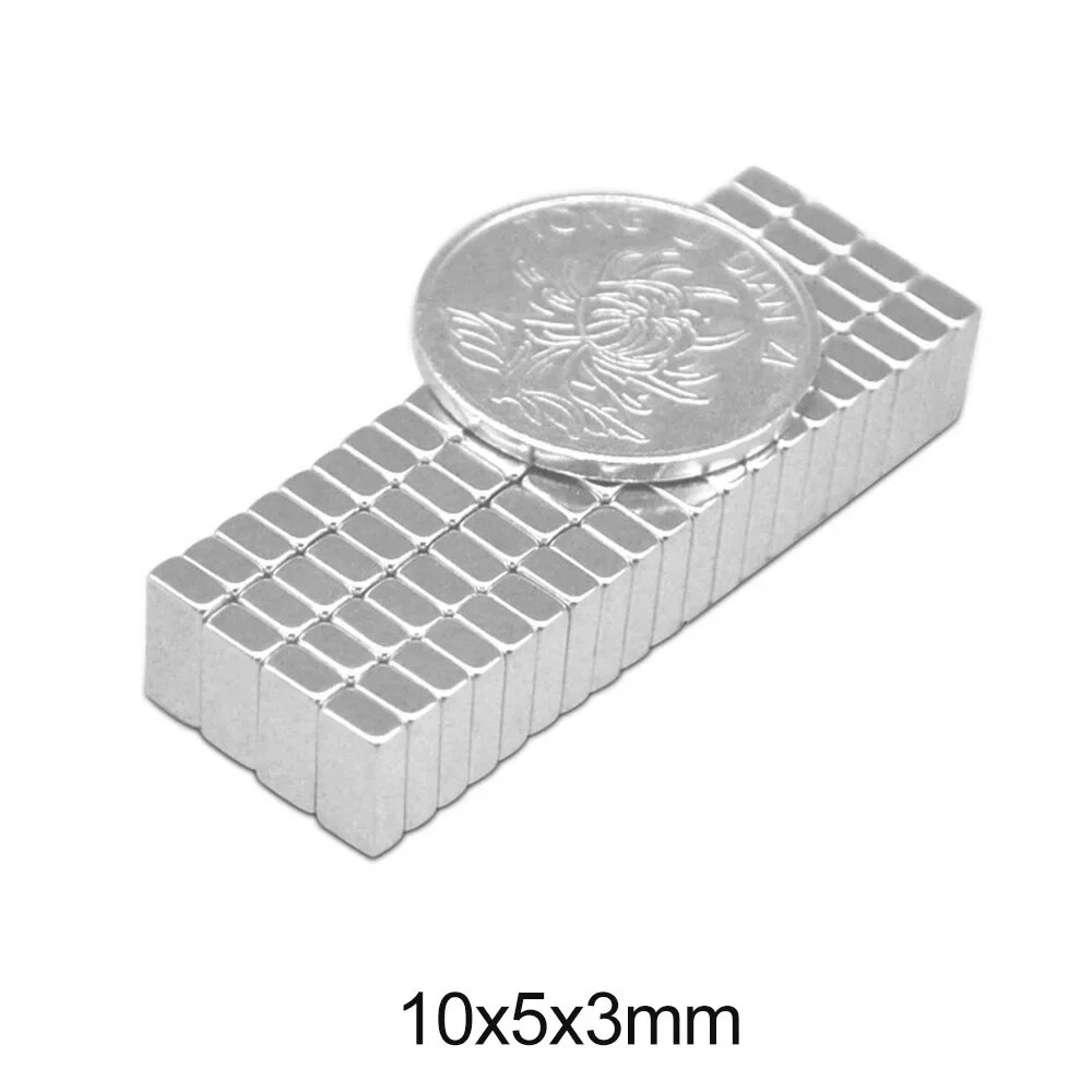 Магнитные блоки-кубы N35 10x5x3 мм 50PCS