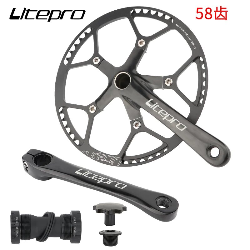 LP LitePro складная велосипедная звездочка с 58 зубьями, алюминиевый сплав, совместимость с 412/SP8