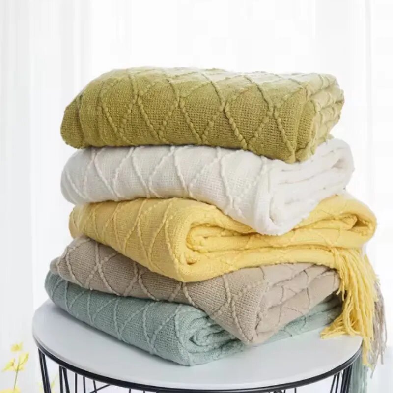 Inya Knit Throw Blanket 130x230cm, D light blue — фото 1