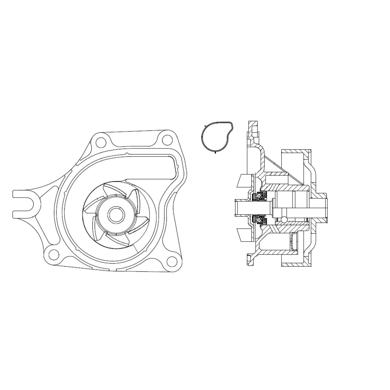 Помпа, водяной насос, для Мазда 2, 3 oem ZJ0115010A, ZJ0115010B арт LWP2503