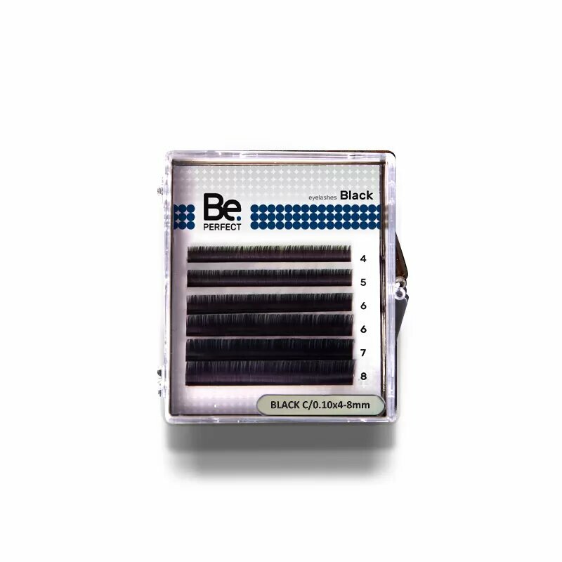 Ресницы Чёрные Be Perfect MINI 6 линий CC 0,10 10 мм