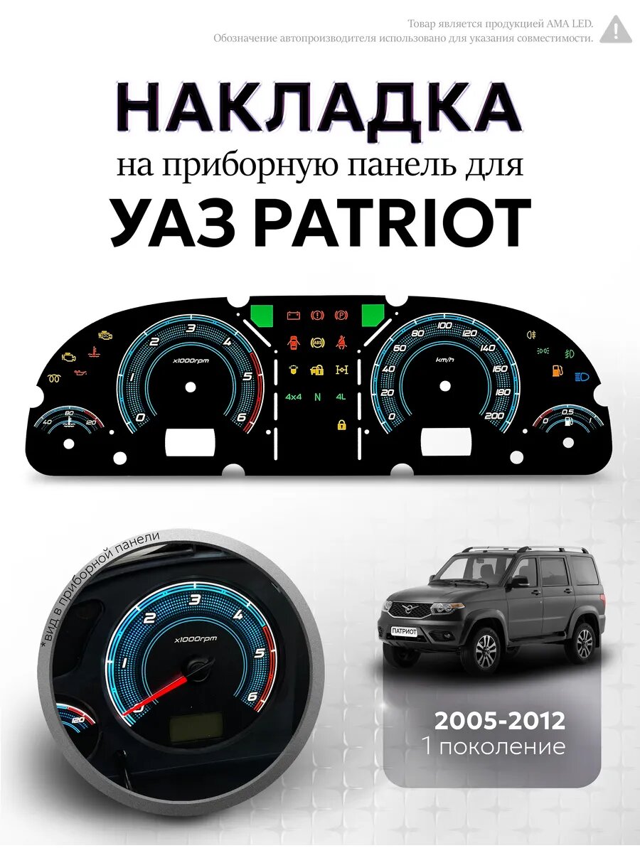 Шкала, Накладка на щиток приборов для УАЗ патриот