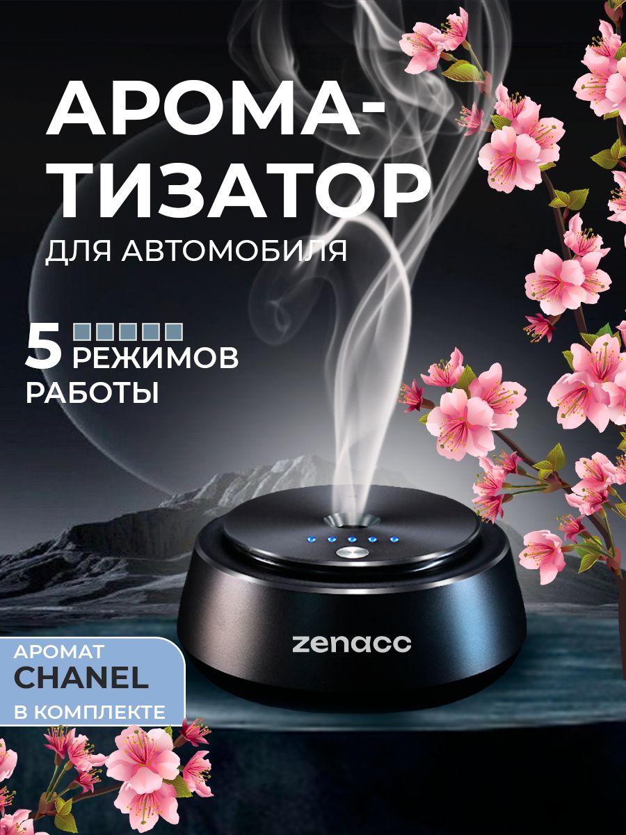 Zenacc Ароматизатор автомобильный, Ароматизатор черный с ароматом Chanel