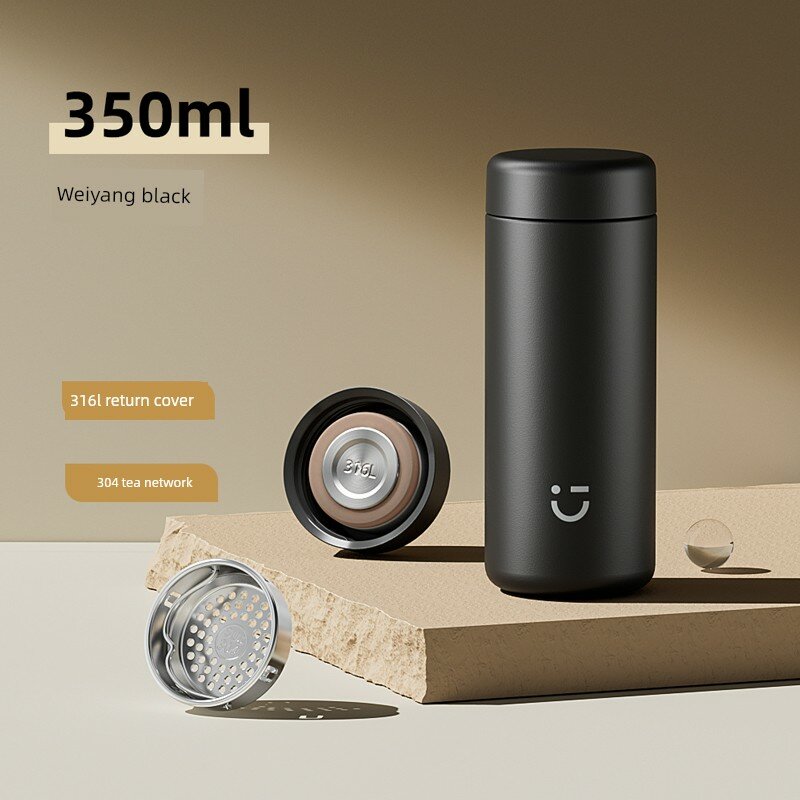 Мини-термос Miniso для женщин и мужчин, 316L, малый объем, новая модель 2026 года, компактная портативная бутылка для