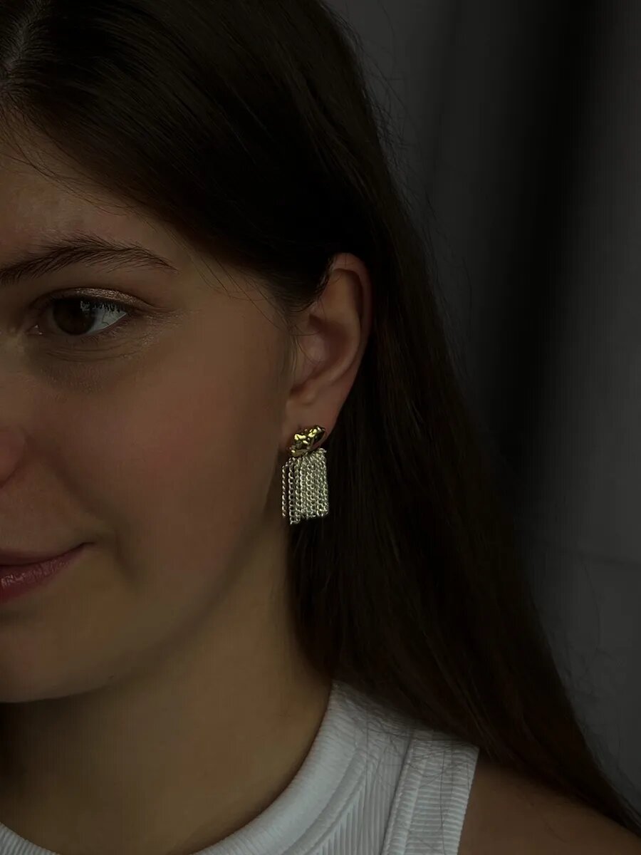 Серьги цепи
